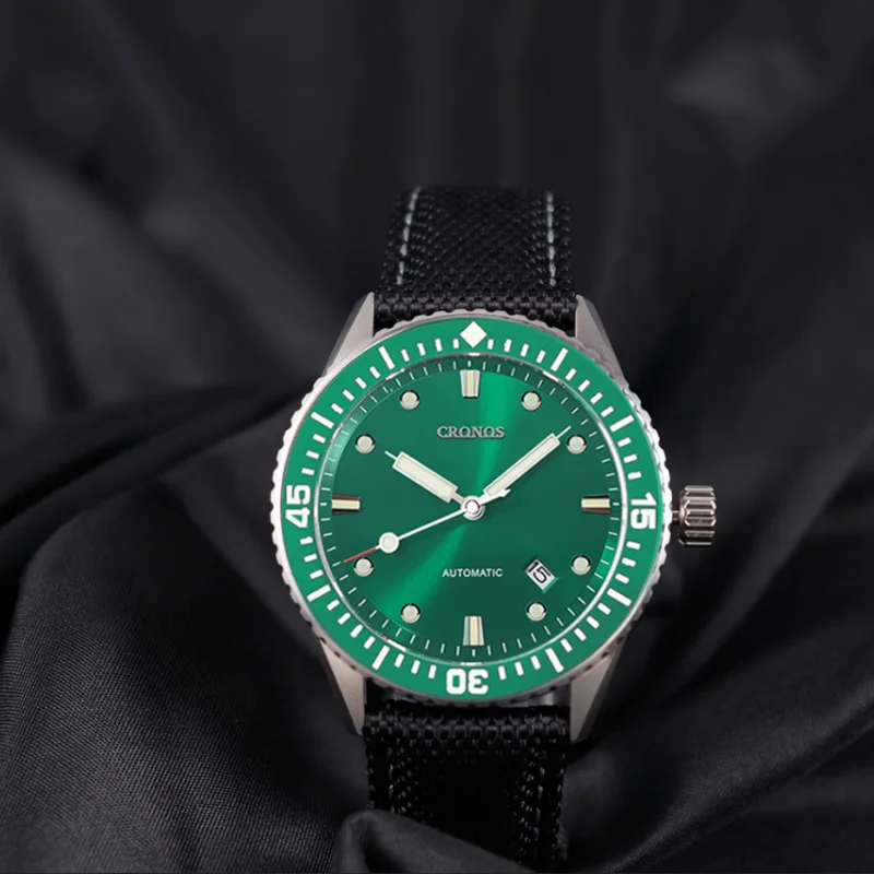 Cronos Sea Diver Men's Watches C3 Lum Convex Nail Automatic Man Watch ...