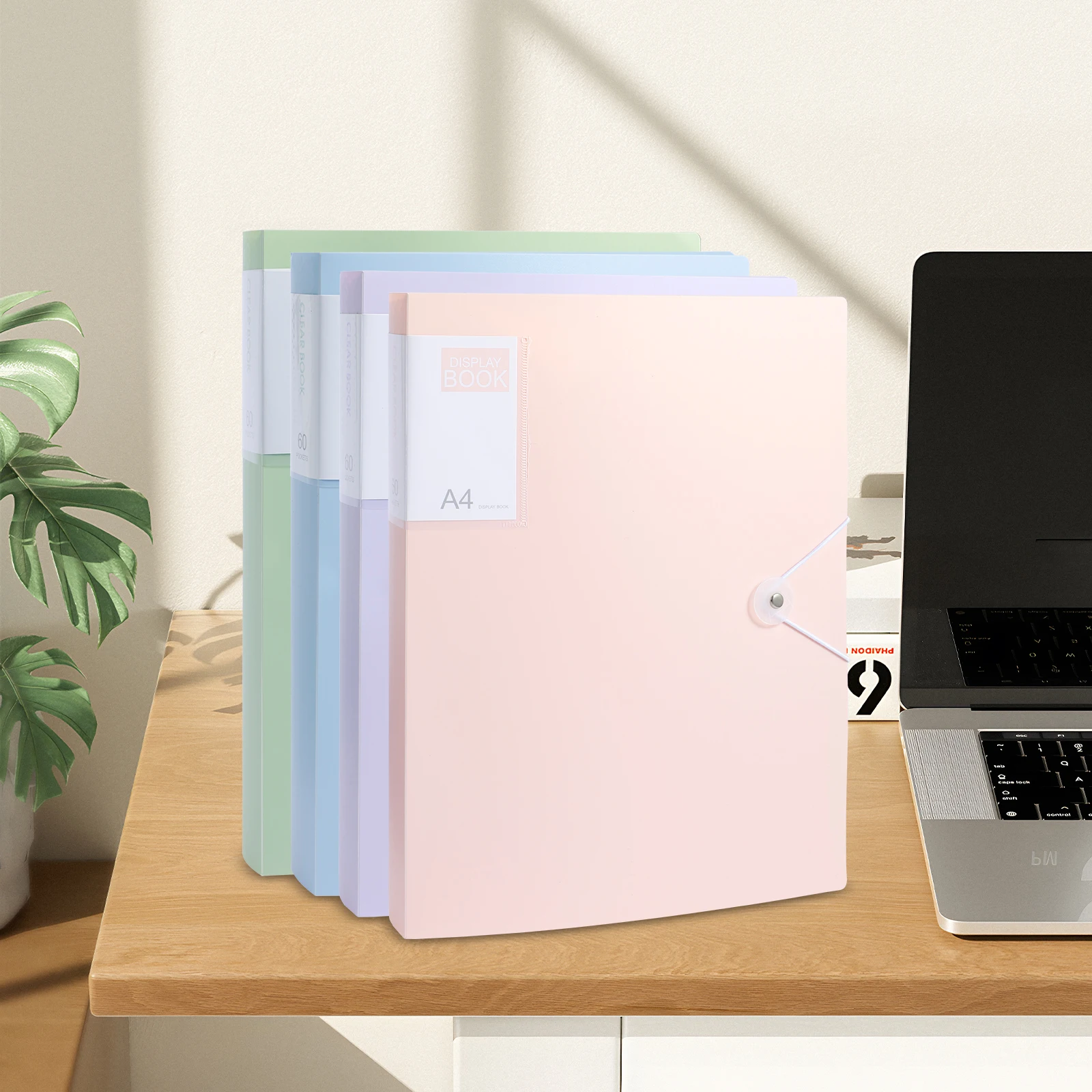 4Pcs-A4-Display-Books-60-Double-Sided-Pockets-Display-Book-Paper ...