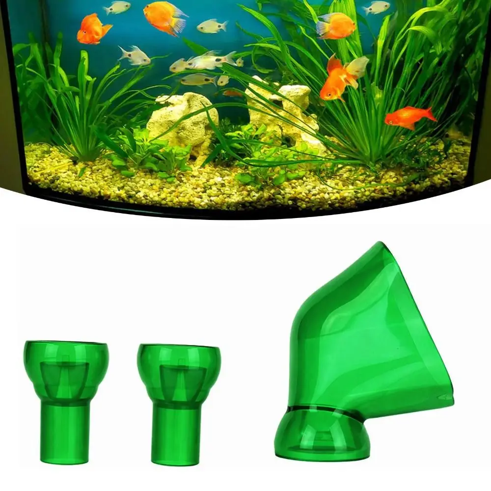 Green Aquarium Lily Shape Outflow Pipe Plastic Slow Waterflow Fish Tank ...