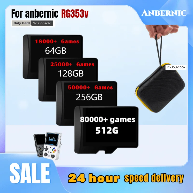 80000+ Games Card ANBERNIC RG353V.VS Bag Memory Micro Sd Consoles ...