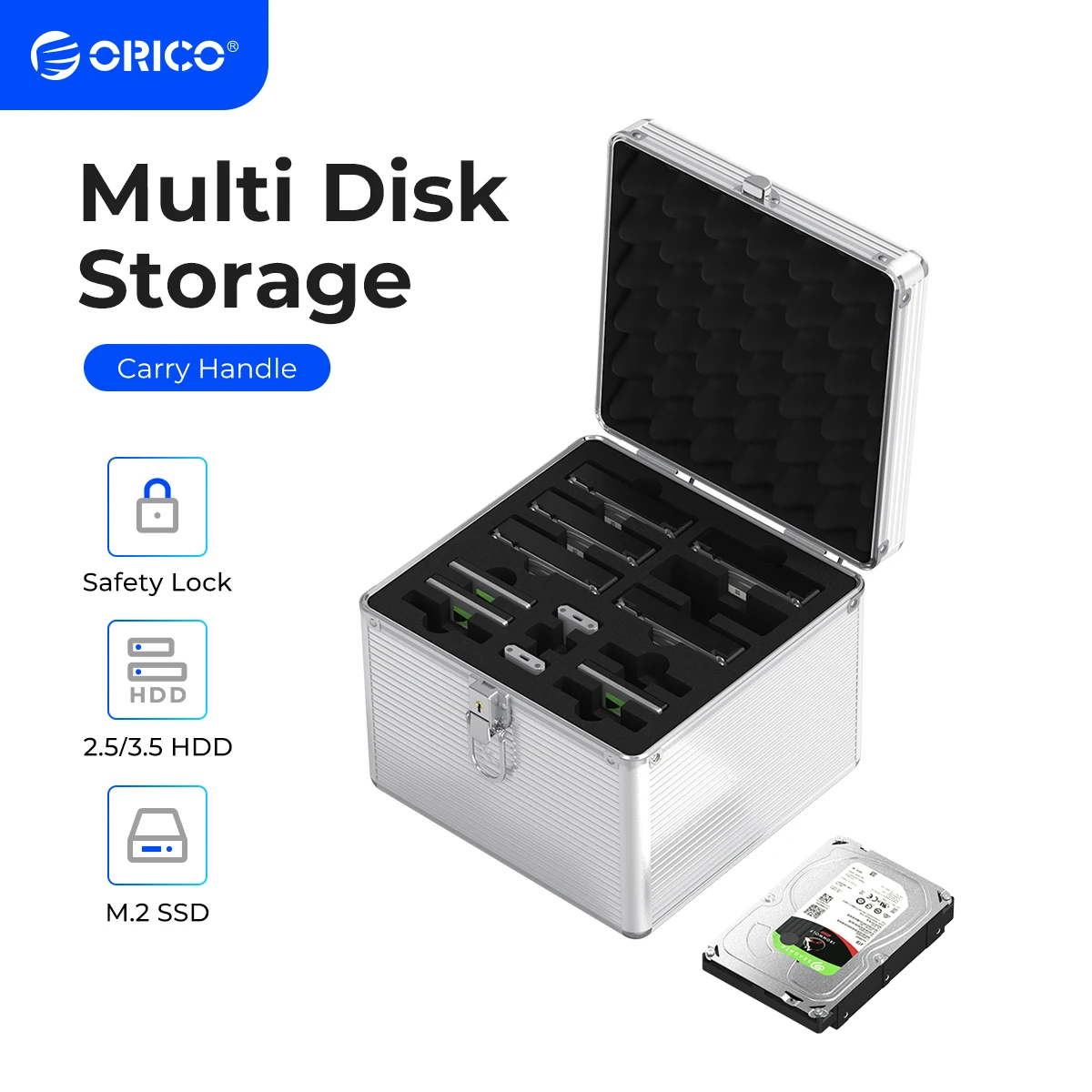 ORICO-Aluminum-15-Bay-Hard-Drive-Protection-Security-Box-with-Locking ...