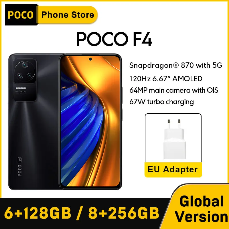 POCO F4 5G versión Global, 6GB, 128GB/8GB, 256GB, Snapdragon 870, ocho ...