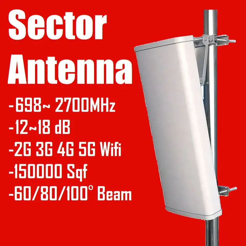 High Gain Outdoor 2G 3G 4G External Sector Panel Diractional Antenna ...