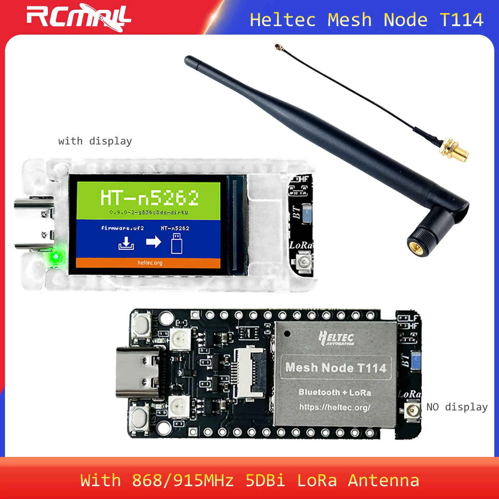 Heltec Mesh Node T114 LoRa BLE 868MHz 915MHz nRF52840 SX1262 Pantalla ...