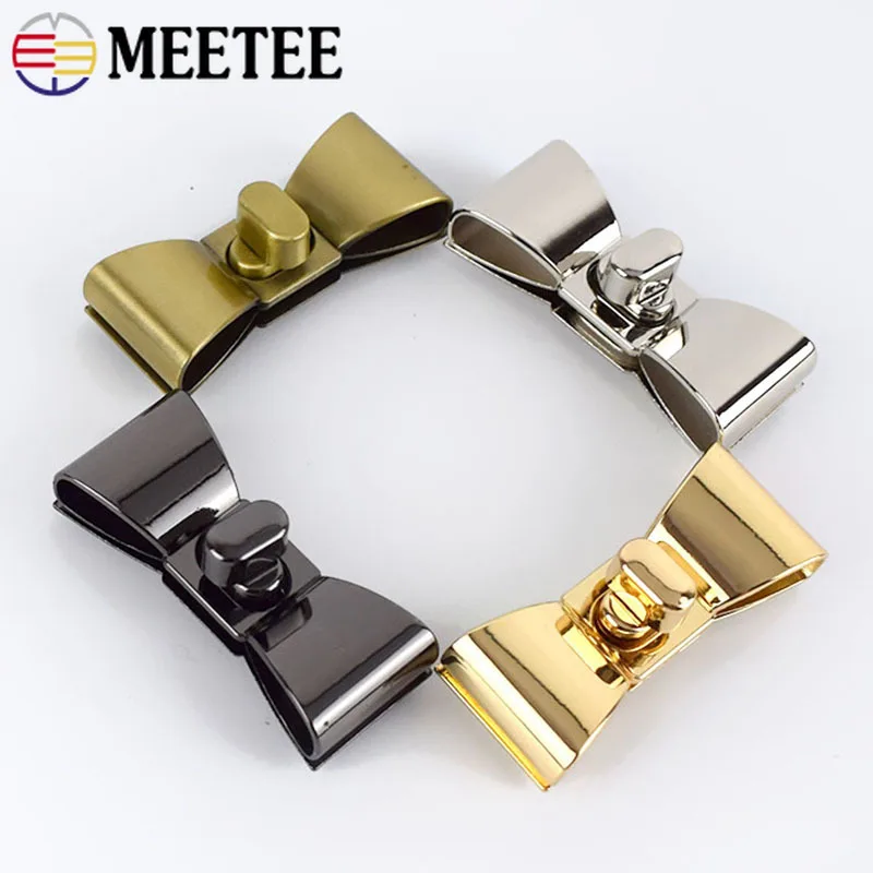 1-5Pcs-Meetee-55x23mm-Metal-Twist-Turn-Locks-Buckle-Bow-Decorative-Bag ...
