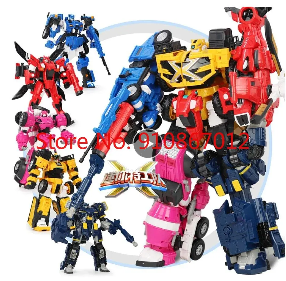 MiniForce 5 in 1 Penta X Ranger Transformation Robot Bot PENTATRON Model Mini Force Deformation ...