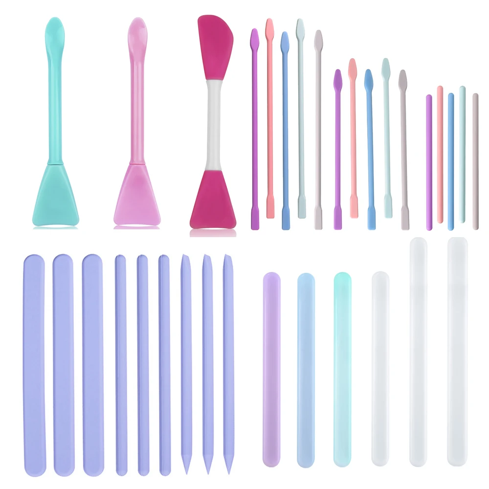 Multifunction Stirring Brush Soft Silicone Brush Powder Spoon Epoxy ...
