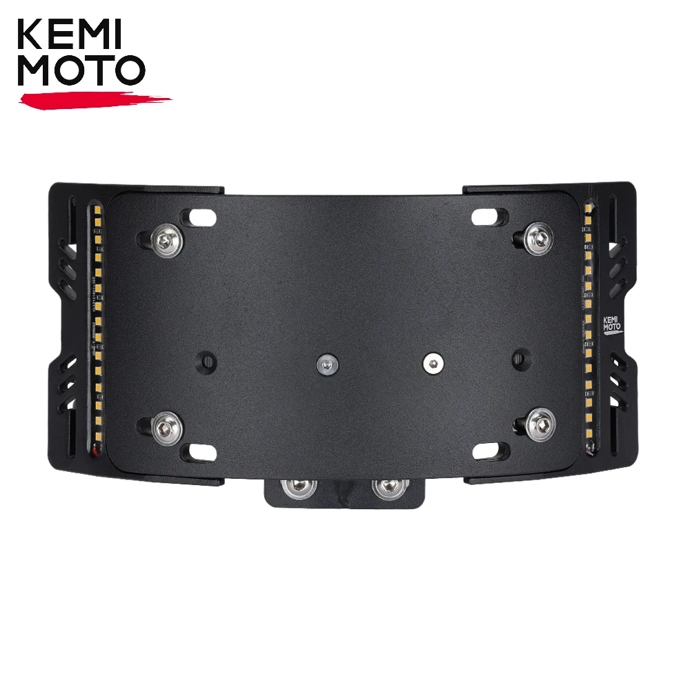 KEMIMOTO Motorcycle License Plate Bracket Motorcycle Curved Side Mount ...
