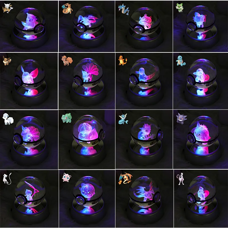Pokemon-3D-Crystal-Ball-Pikachu-Gengar-Mew-Mewtwo-Figurines-Lamp-Base ...