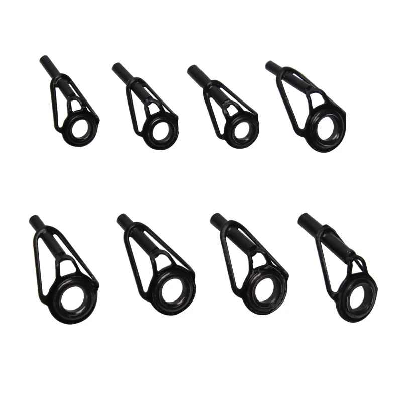 Stainless steel fishing rod ceramic guide ring 8 pieces DIY fishing rod ...