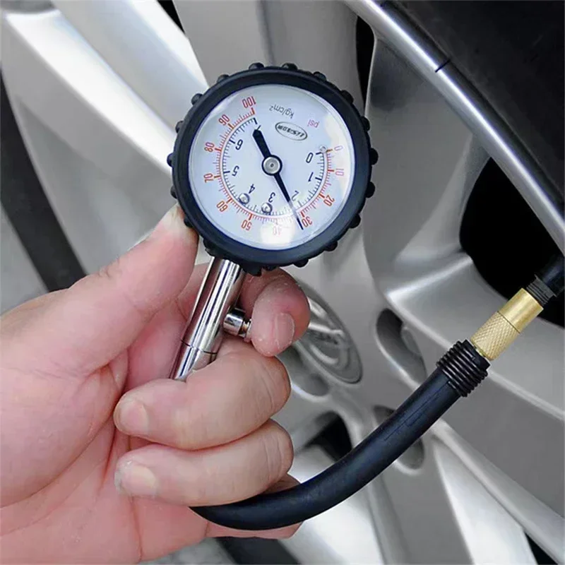 100Psi Car Tyre Air Pressure Tester High-precision Long Tube Tire Gauge ...