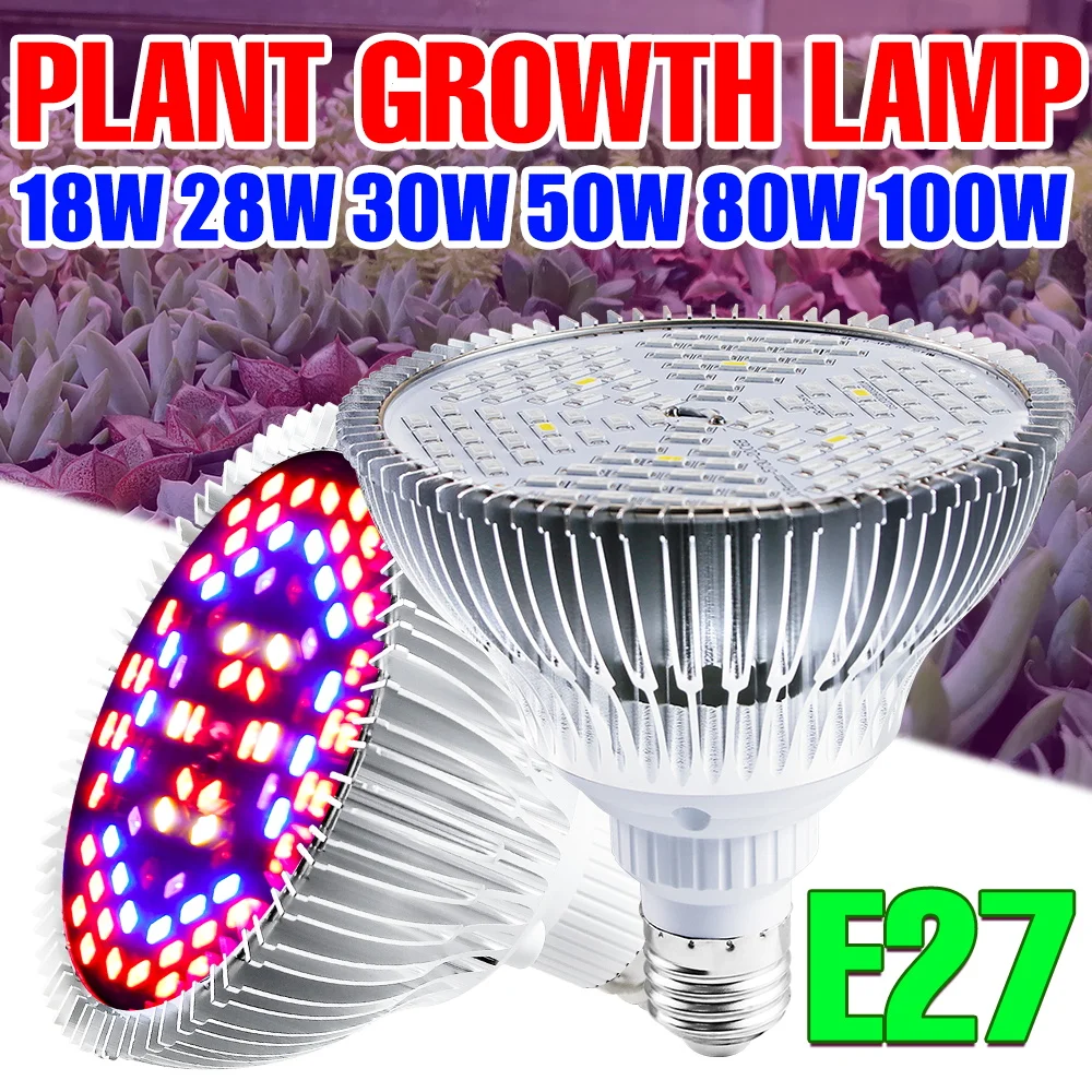 E27 LED Grow Light Bulb Full Spectrum Phytolamp E14 Indoor Hydroponic ...