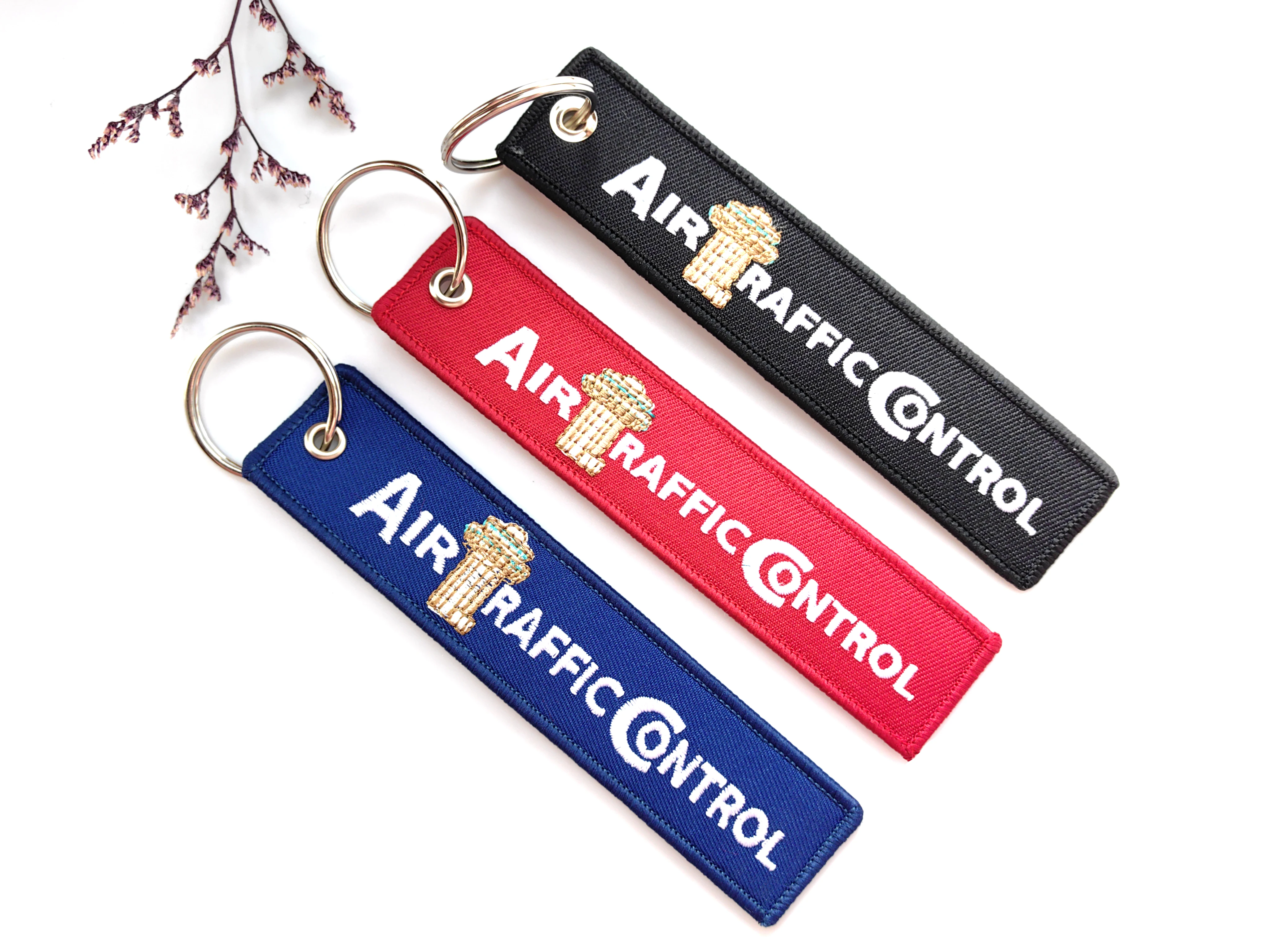 3PC-AIR-Raffic-Ntrol-ATC-Double-Sided-Embroidery-Keychain-Can-Be-Used ...