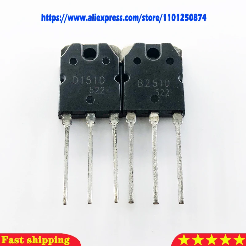 1 par B2510 D1510 1pcs 2SB2510 1pcs 2SD1510 TO 3P|Circuitos integrados ...