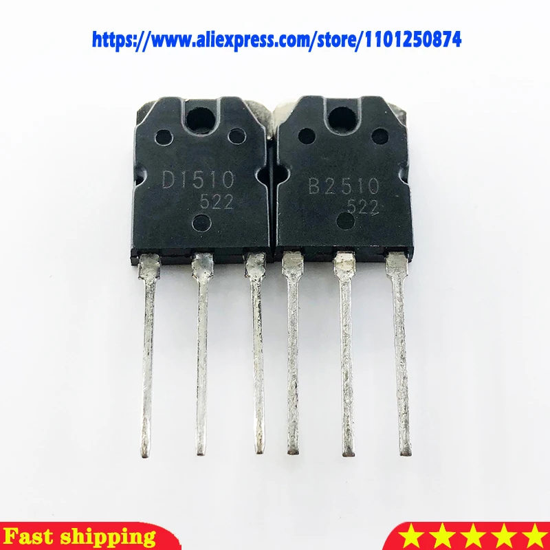 1 par B2510 D1510 1pcs 2SB2510 1pcs 2SD1510 TO 3P|Circuitos integrados ...