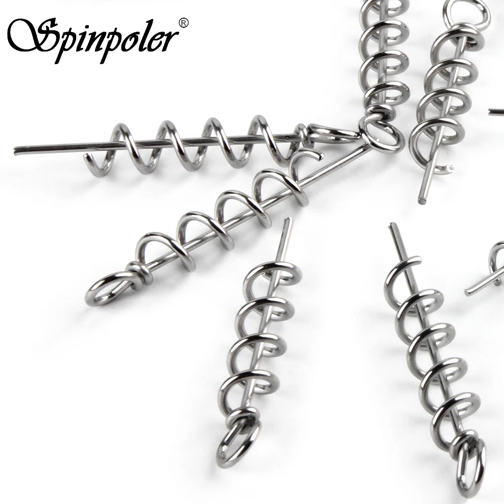 Spinpoler-50pcs-Fishing-Bait-Centering-Pins-Spiral-Fishing-Hook ...
