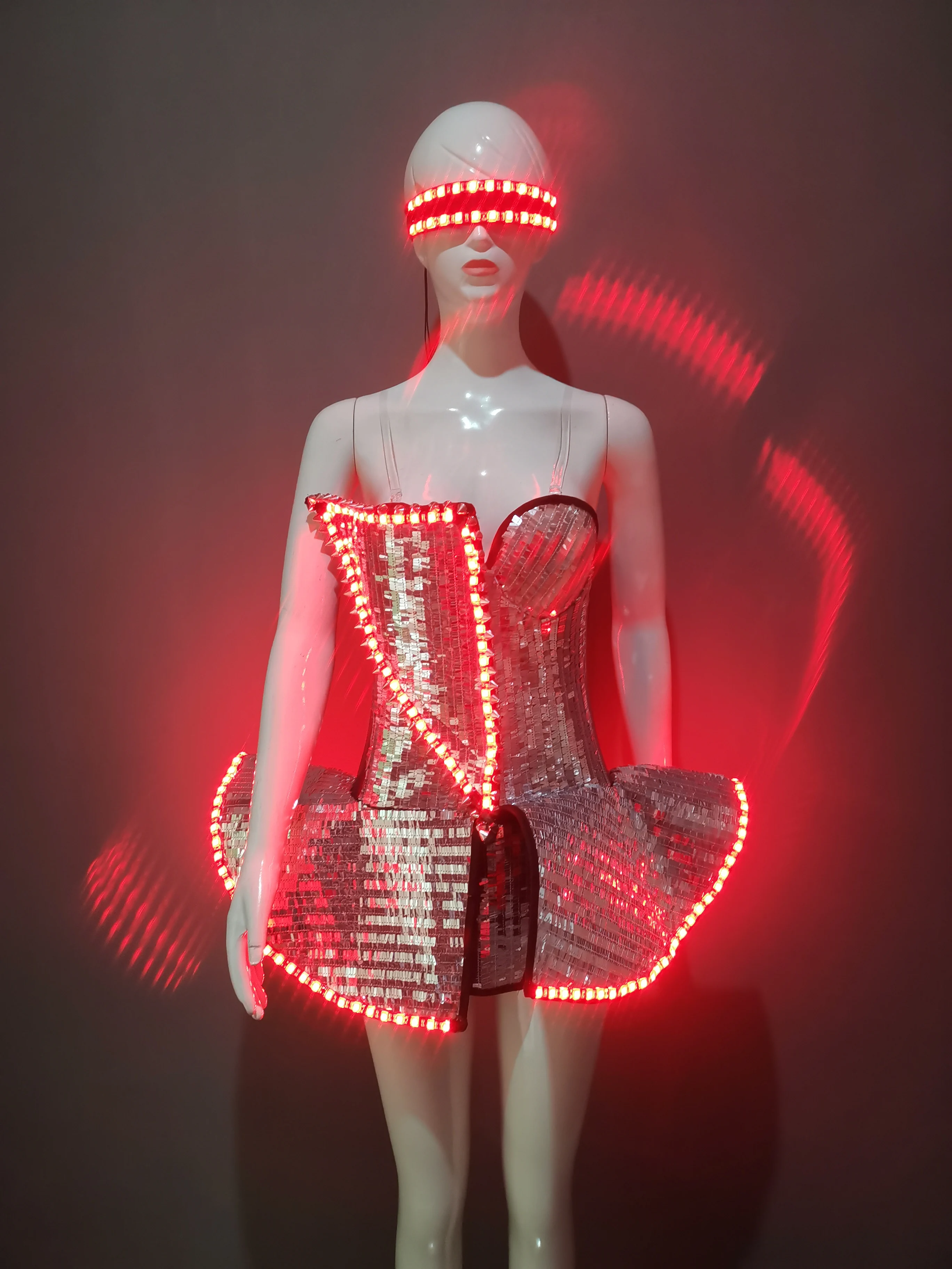 New-Luminous-Gogo-Dancer-Performance-Clothes-LED-Dress-Woman-Rave ...