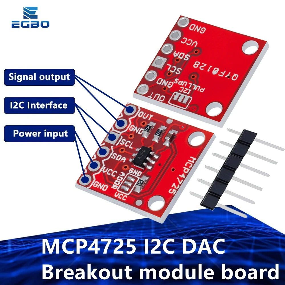 1-10PCS-EGBO-MCP4725-12Bit-I2C-DAC-Digital-Converter-Module-Digital-To-Analong-EEPROM ...