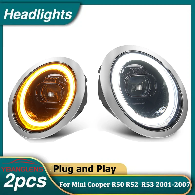 Car-Headlights-For-BMW-Mini-Cooper-R50-R52-R53-LED-Headlight-Assembly ...