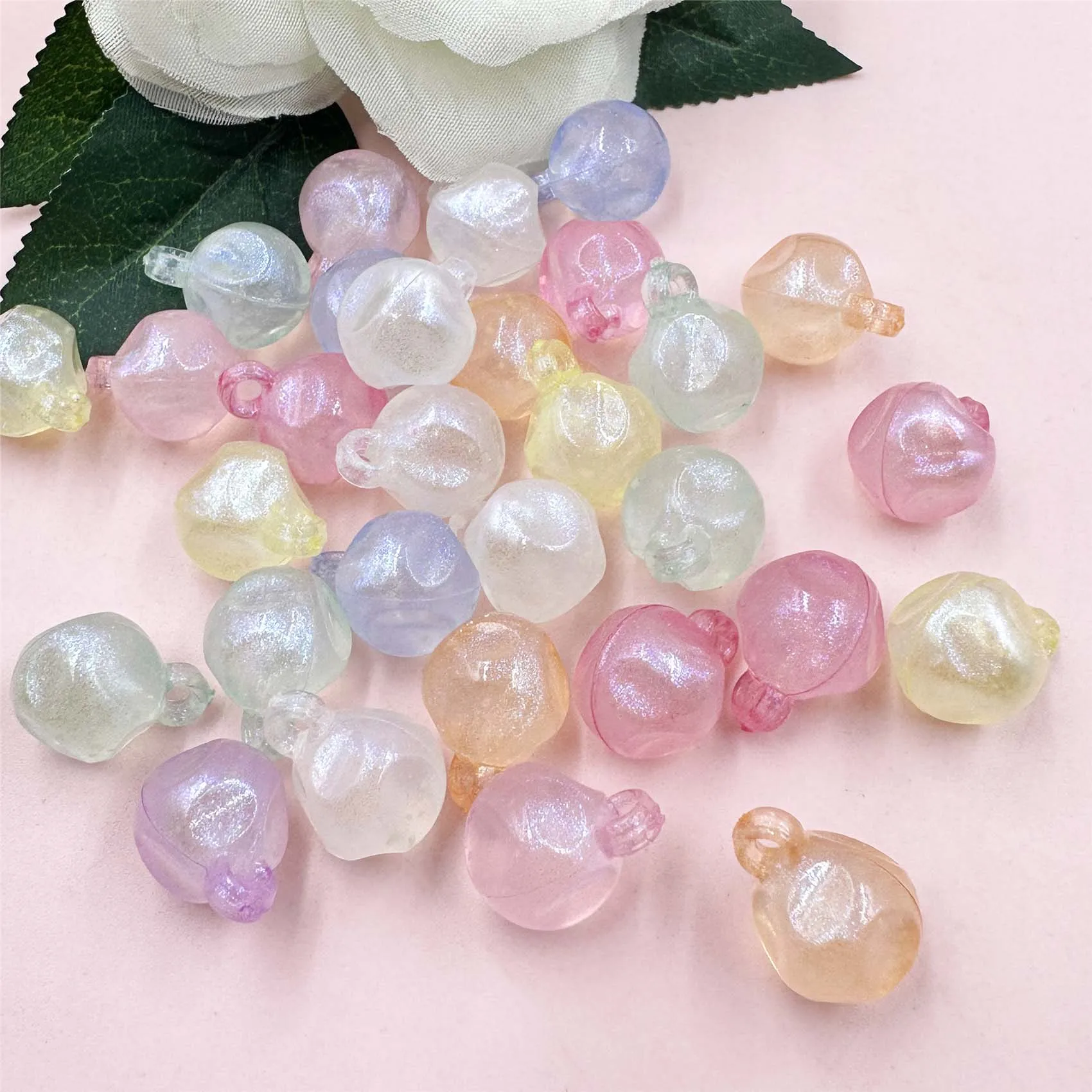 30Pcs-14-8-19-3mm-Round-Acrylic-Jelly-Colored-With-Hole-Beads-DIY ...