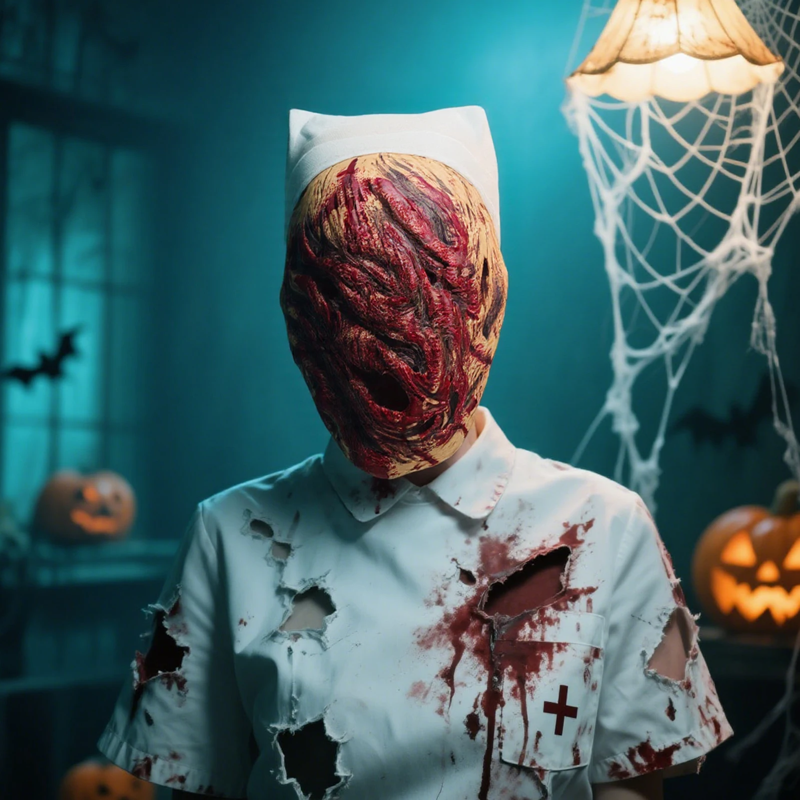 Nurse Model Halloween Cosplay Costume Mask Create a Terrifying ...