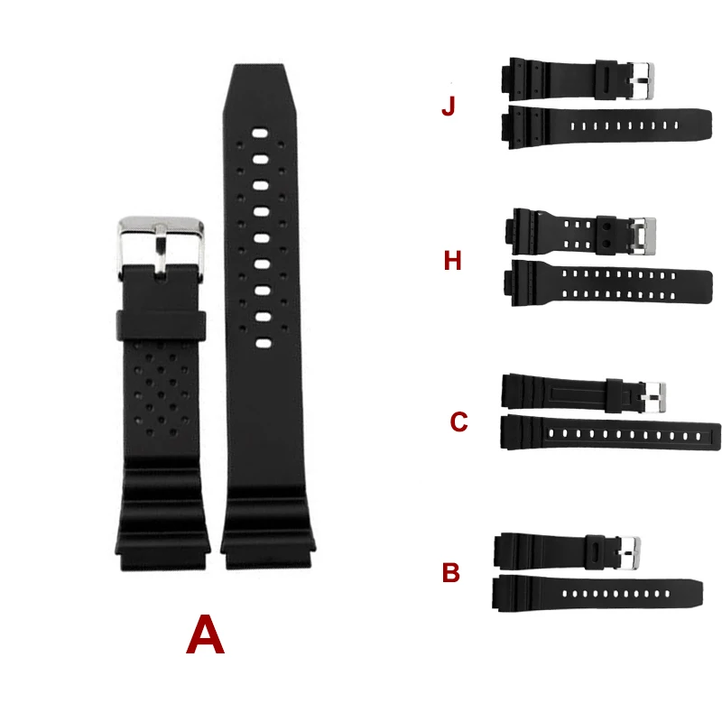 For-Casio-Electronic-Sport-Watch-Strap-16mm-18mm-20mm-22mm-Rubber ...