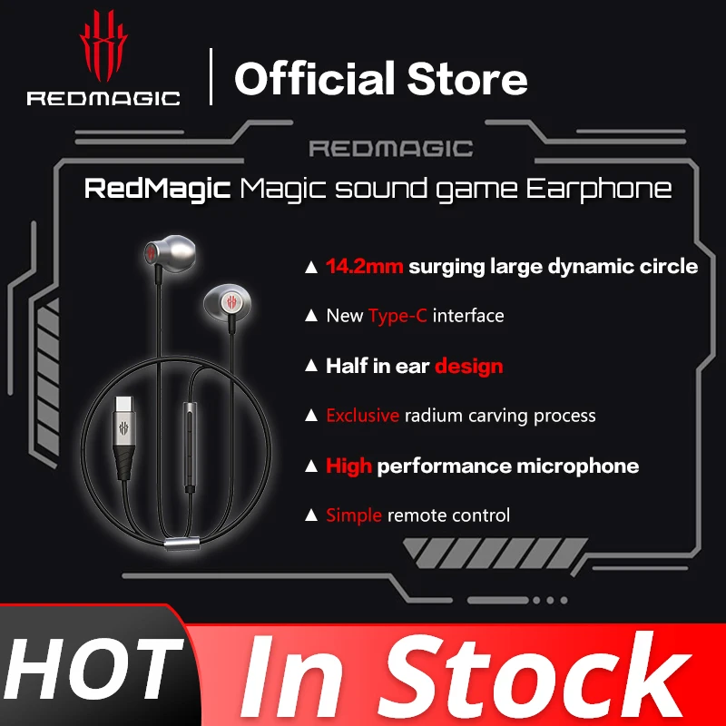 100-Original-Redmagic-MagicSound-Earphone-Type-C-3-5MM-Wired-Earphone ...