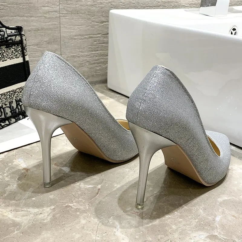 Cute High Heels With Glitter