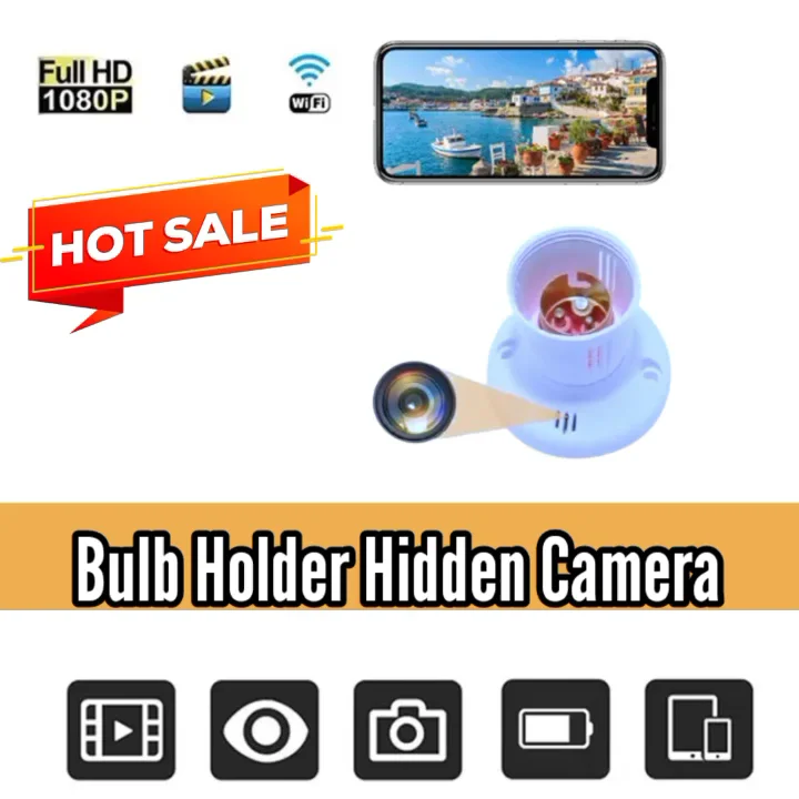 Bulb Holder Camera CCTV Camera 1080p Hd magnetic WiFi mini camera hdsf ...