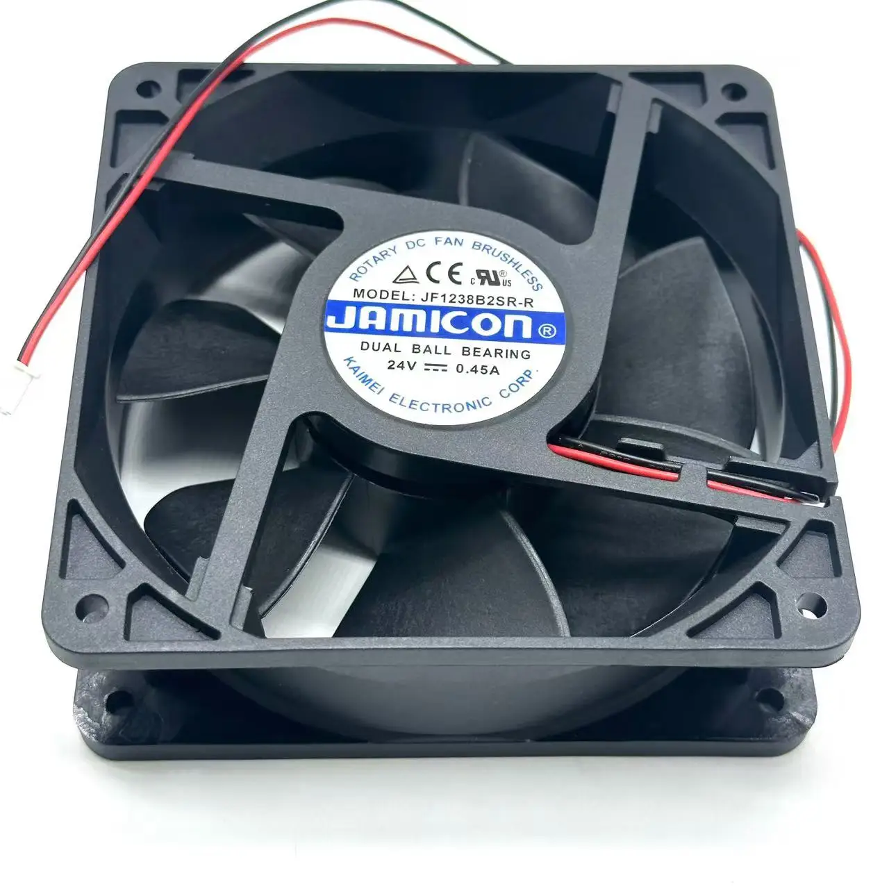 Jamicon JF1238B2SR-R DC 24V 0.45A 120x120x38mm 2-wire Server Cooling ...