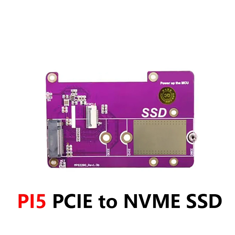 Generic Pi5 Pcie To M.2 Nvme Ssd For Raspberry Pi 5 Supports Gen3 ...