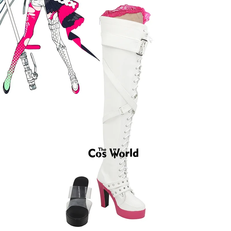 2025 Miku Racing Anime Customize Cosplay High Heels Shoes Boots ...