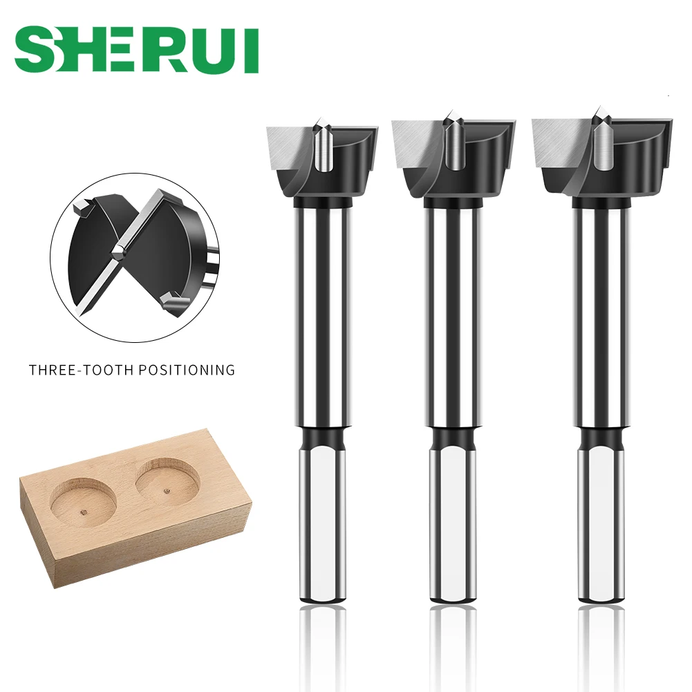 12-60mm Forstner Drill Bits Hole Saw Cutter Carbide Hinge Boring Bit ...