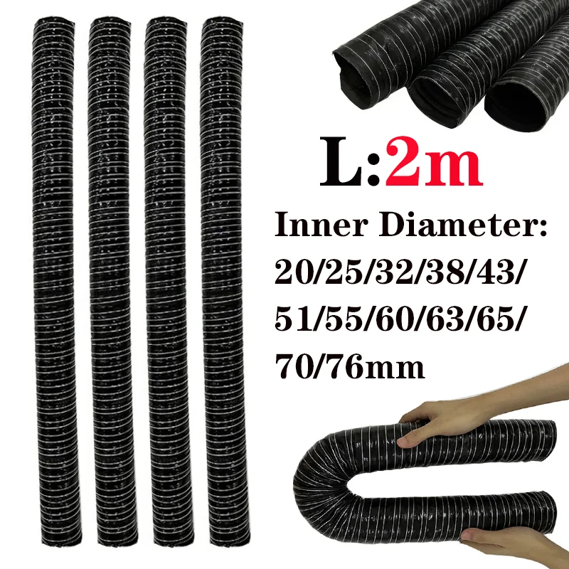 2m-Universal-Car-Hood-Air-Intake-Pipe-Air-Ducting-Hose-Tube-Cold-Heat ...