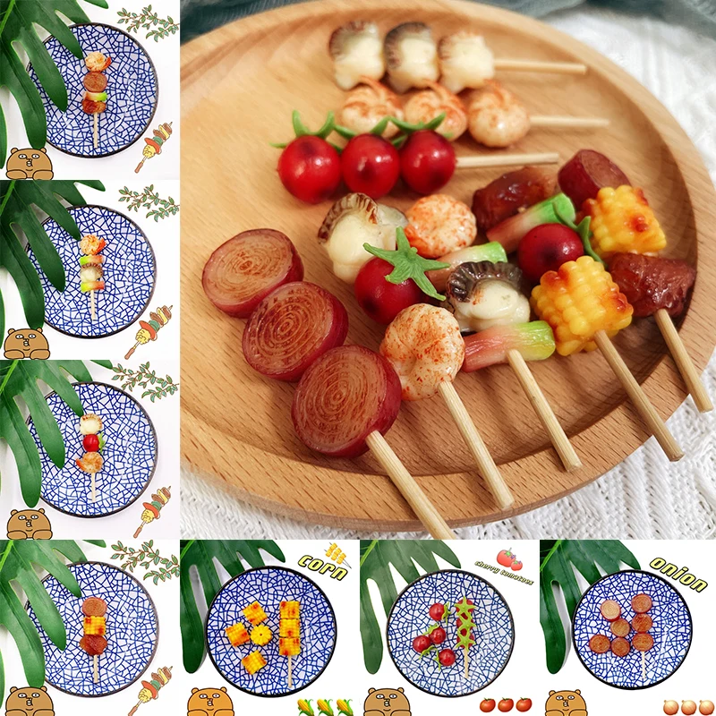 Simulation-Mini-skewers-simulated-food-Meat-string-Model-Mini-BBQ ...