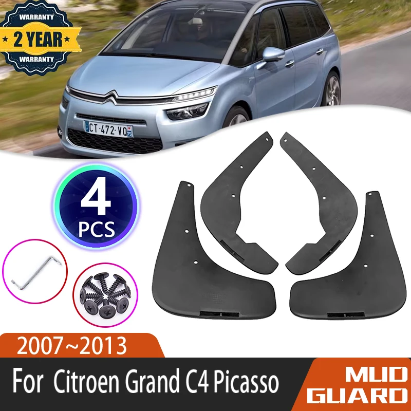 Car Mudguards For Citroen Grand C4 Picasso 7 Seat 2007~2013 2010 Anti ...