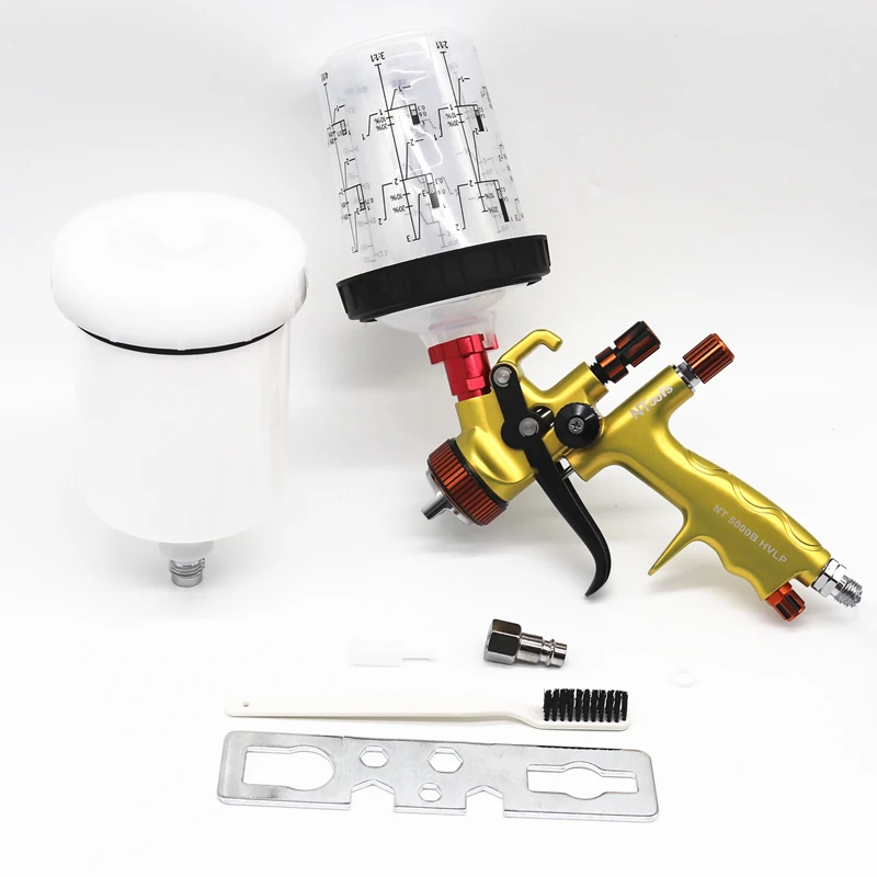 Spray-Gun-with-600CC-Plastic-Tank-Car-Repair-Spray-Paint-Gun-400CC-Mix ...