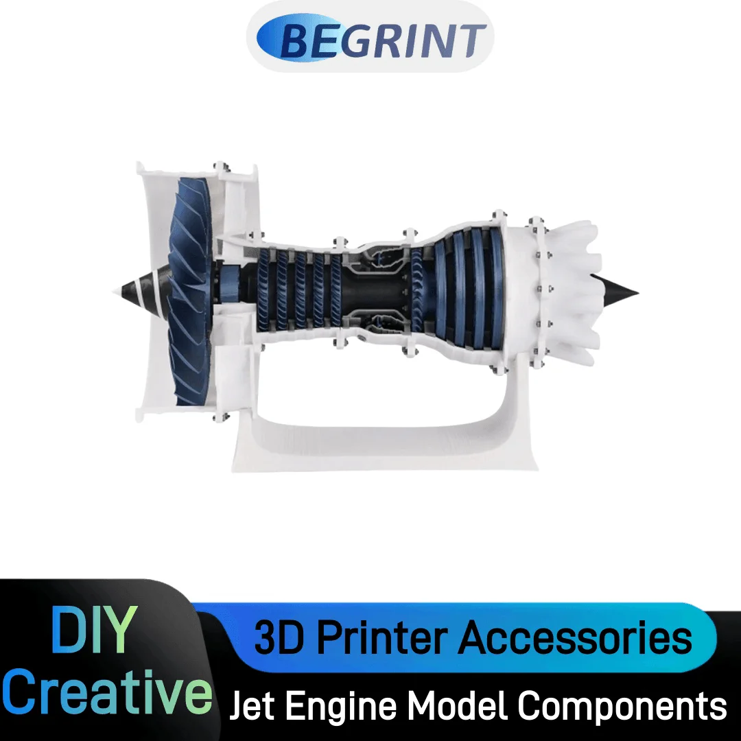 Bambu-Lab-3D-Printing-DIY-Creative-Model-Jet-Engine-Model-components ...