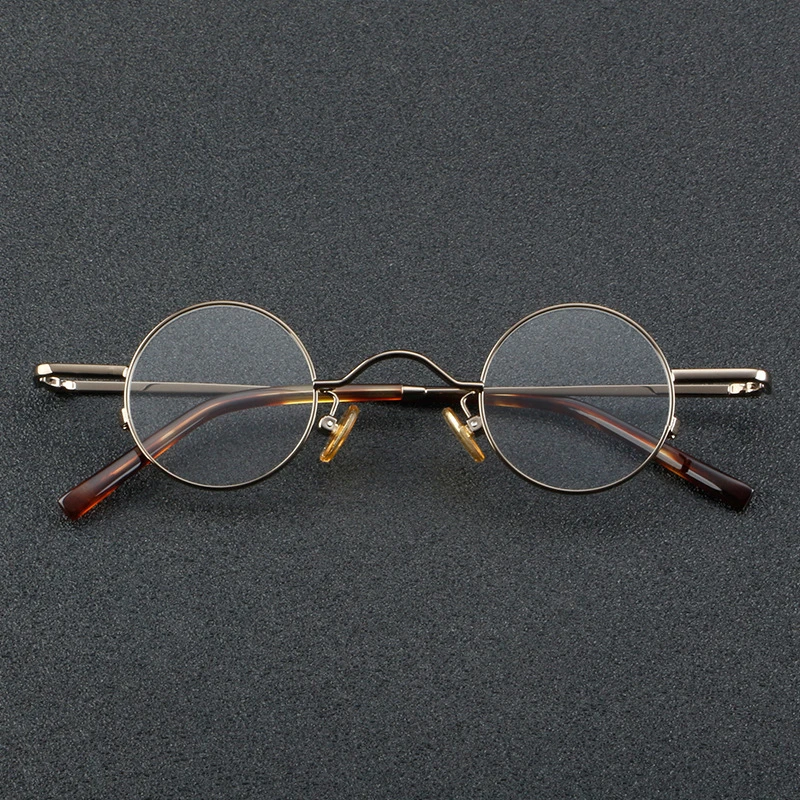 6801 Ultralight Pure Titanium Round Glasses Frame For Man Women New ...