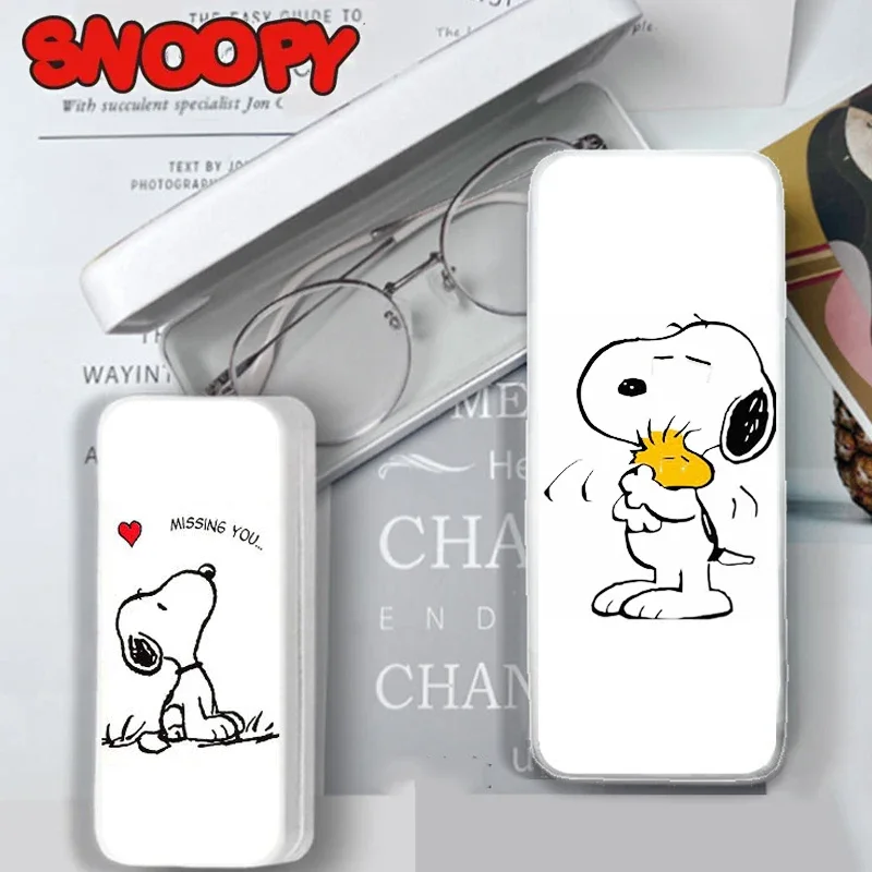 Estuche-de-gafas-de-Snoopy-para-mujer-carcasa-dura-port-til-de-Anime ...