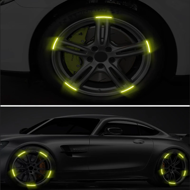 Pegatinas de vinilo reflectantes para rueda de coche, calcomanías de ...