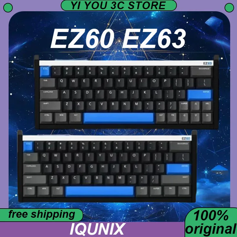IQUNIX-EZ63-EZ60-Magnetic-Switch-Wired-Esports-Keyboard-Type-C-Gasket-PBT-CNC-Aluminium-Alloy ...