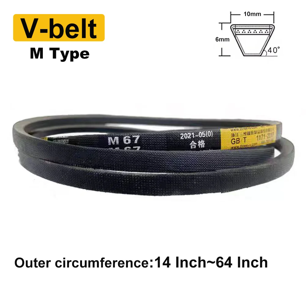 M type Rubber V-belt Driving belt for Bench drilling machine Packing ...
