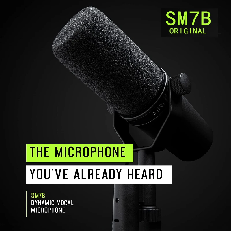 전문 걸이식 카디오이드 스튜디오 주파수 응답 마이크, SM7B 방송 다이나믹 마이크, 녹음 퍼포먼스, Sm7b