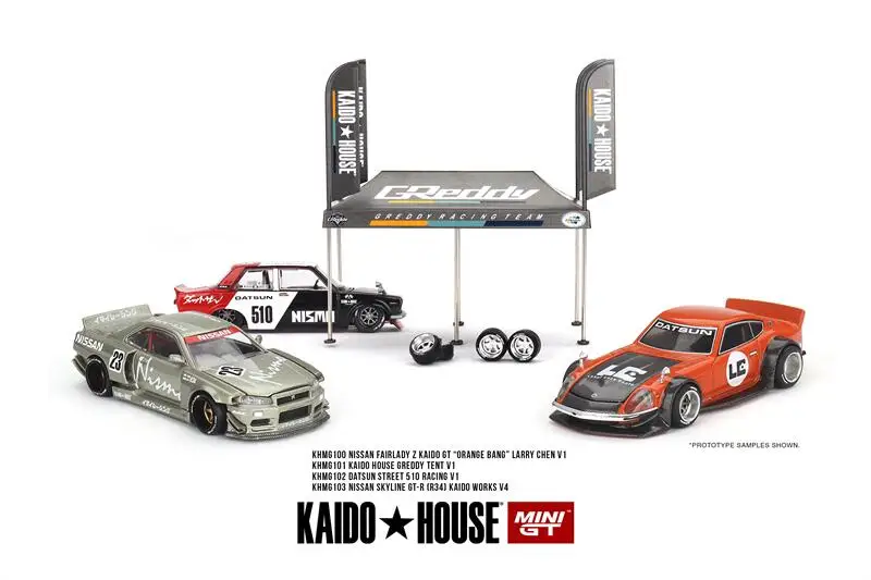 Kaido-House-Mini-GT-Diecast-Model-Car-Tenda-GREDDY-V1-Fairlady-Z-Rua ...