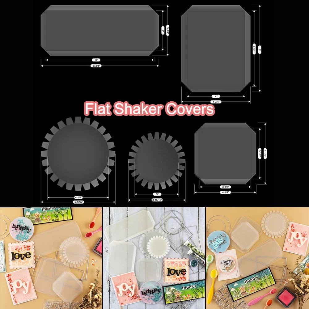 10~20pcs/pack Clear Flat Shaker Covers Window Sheets For DIY Shaker ...
