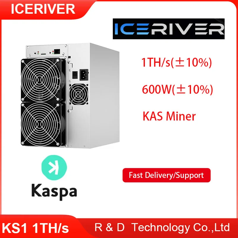 New ICERIVER KAS KS1 Mining with 1TH Hashrate 600w Power Consuption Kaspa Crypto Asic Miner Real ...