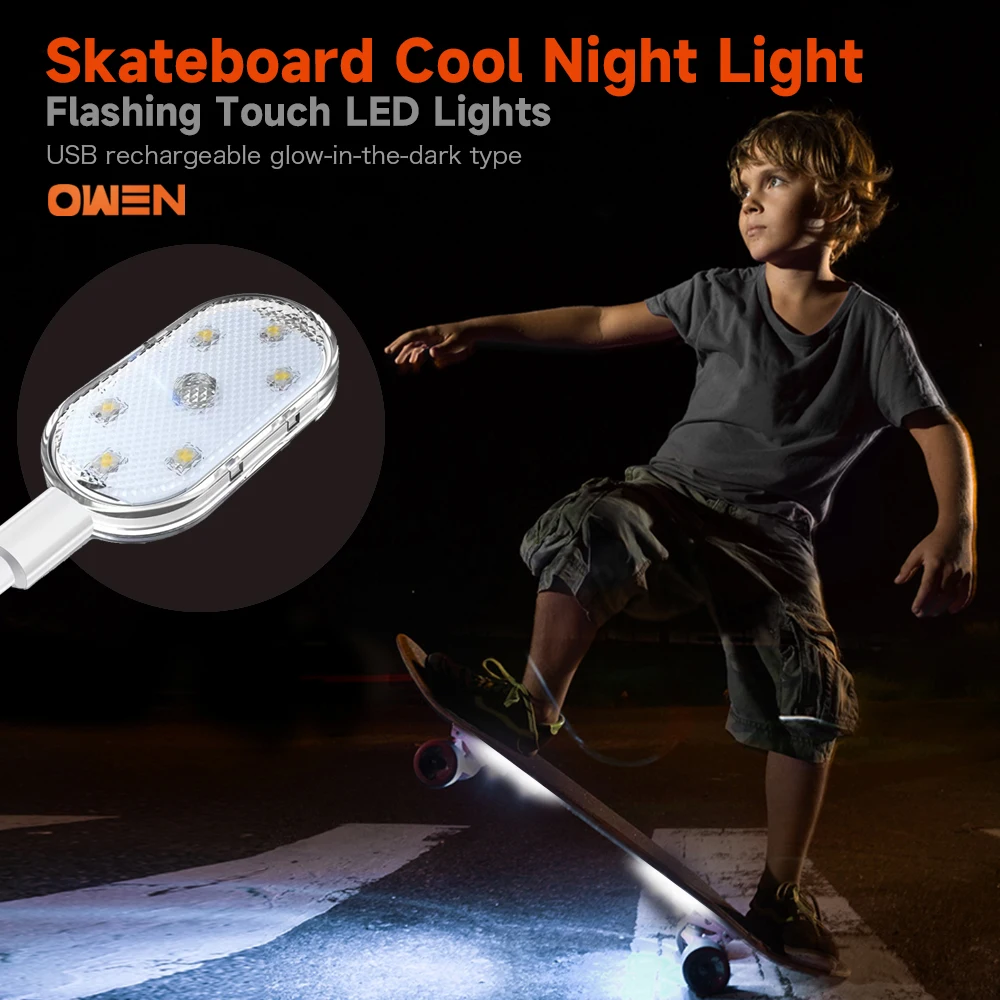 Skateboard-Flashing-Touch-LED-Lights-Ambient-Lights-Cool-Personalized ...