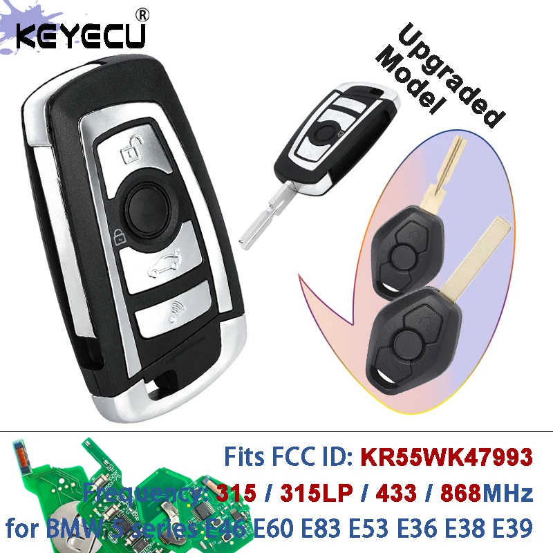 KEYECU CAS2 System 315/433/315LP/868MHz ID7944 ID46 Chip Flip Remote ...