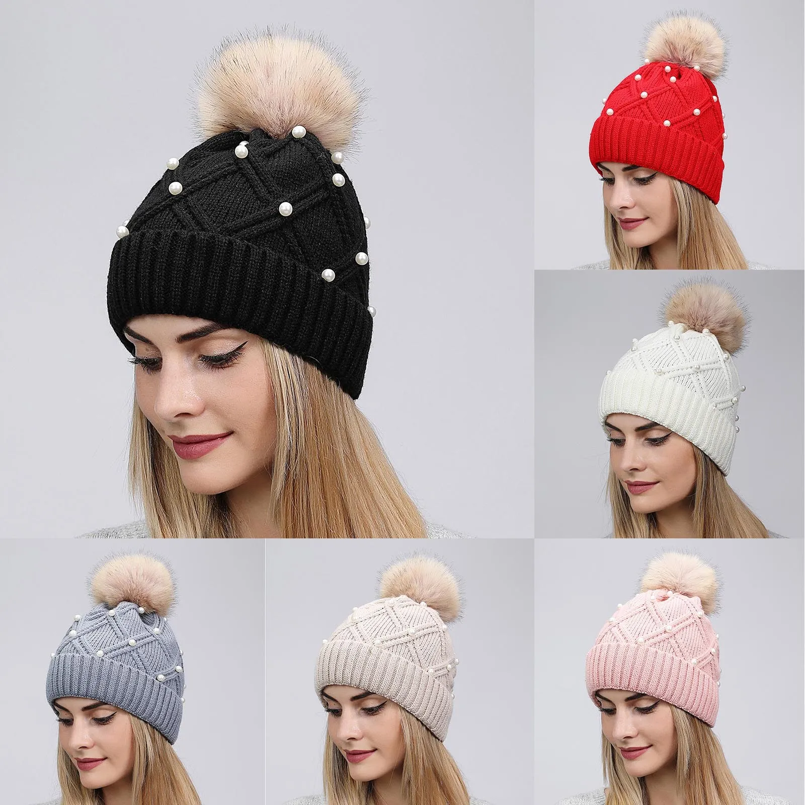 Women-Winter-Hat-Warmer-Casual-H-Crochet-Multicolor-Women-Hats-Knit ...